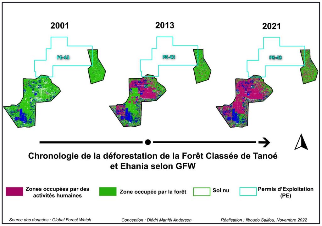 Côte d’Ivoire - Mali : cartographie d’une déforestation "autorisée ...