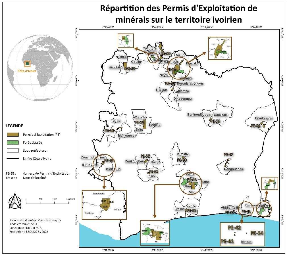 Côte d’Ivoire - Mali : cartographie d’une déforestation "autorisée ...